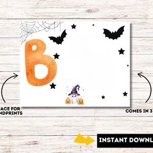 Boo Handprint Craft, Printable Halloween Handprint Art, Halloween BOO ...