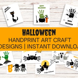 Happy Halloween Handprint Art Craft Keepsake |halloween Handprint ...