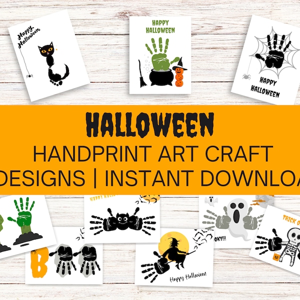 Halloween Handprint Craft - Etsy