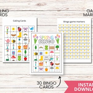 Springtime Bingo Printable| Spring Bingo | Springtime Bingo | Printable ...