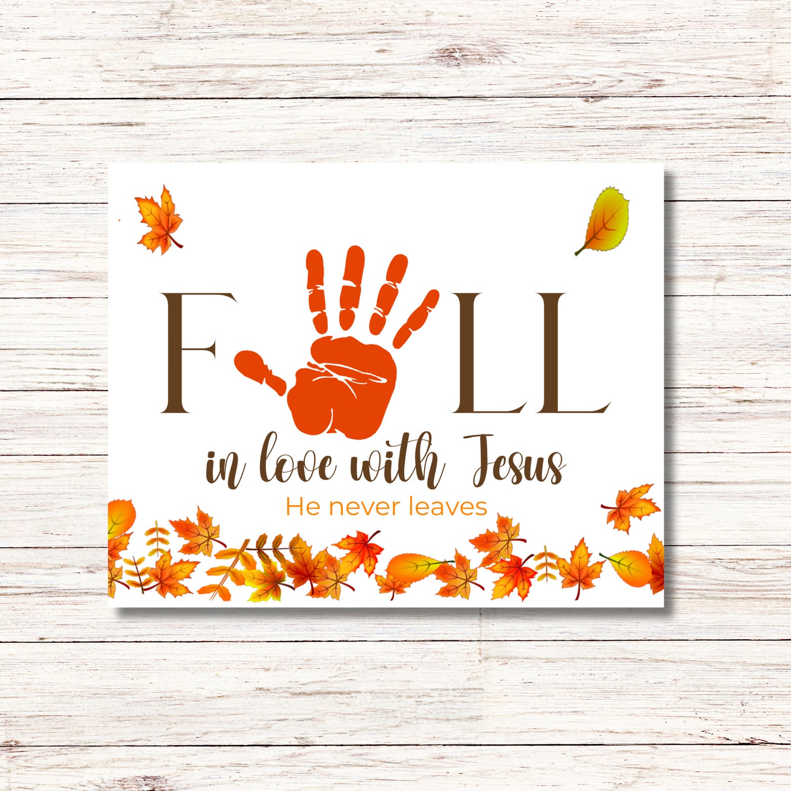 Fall Jesus Handprint |christian Activity | Fall Handprint Art Craft ...