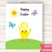 Chick Easter Handprint Craft| Easter Keepsake| Easter Handprint Art ...