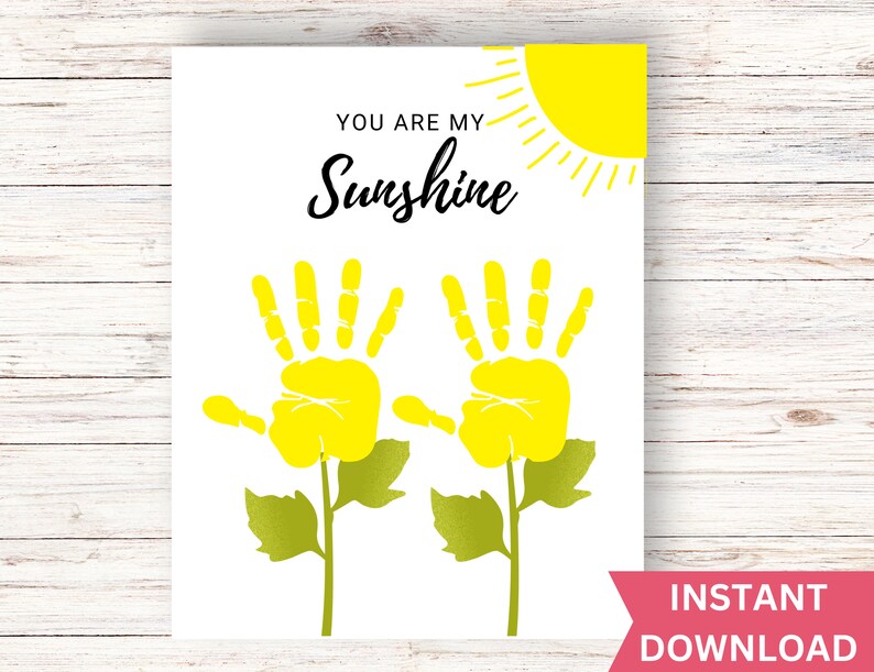 Sunflower Handprint Art,you Are My Sunshine Handprint Art Craft ...