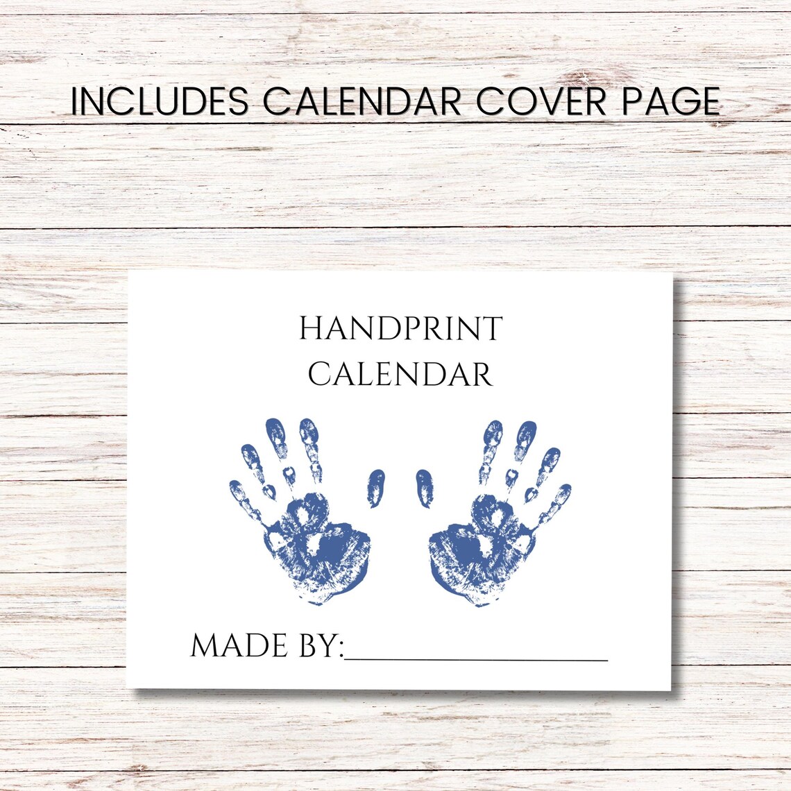 2025 Handprint Calendar, Monthly Handprint Art, Memory Keepsake, Kids ...