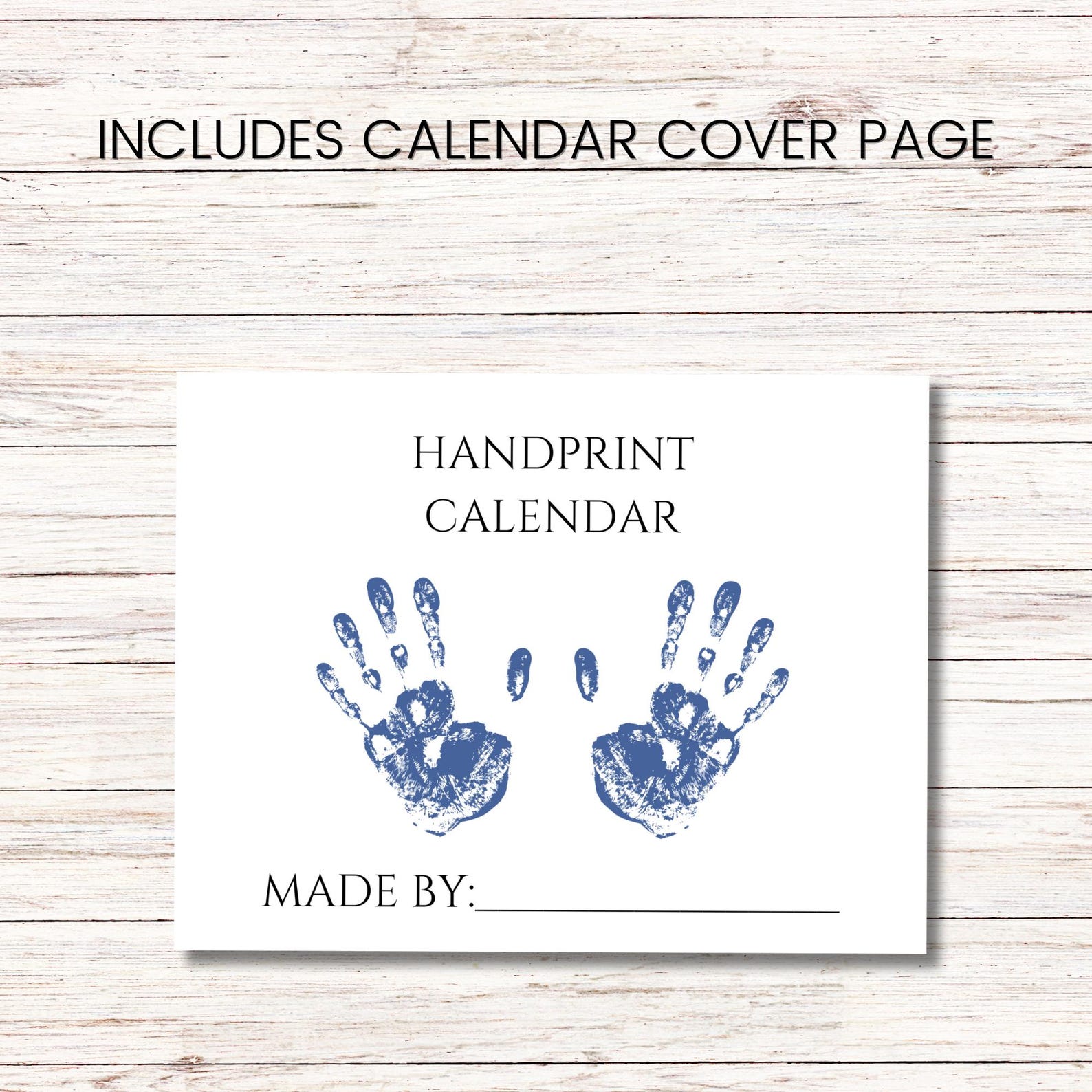 2025 Handprint Calendar, Monthly Handprint Art, Memory Keepsake, Kids ...