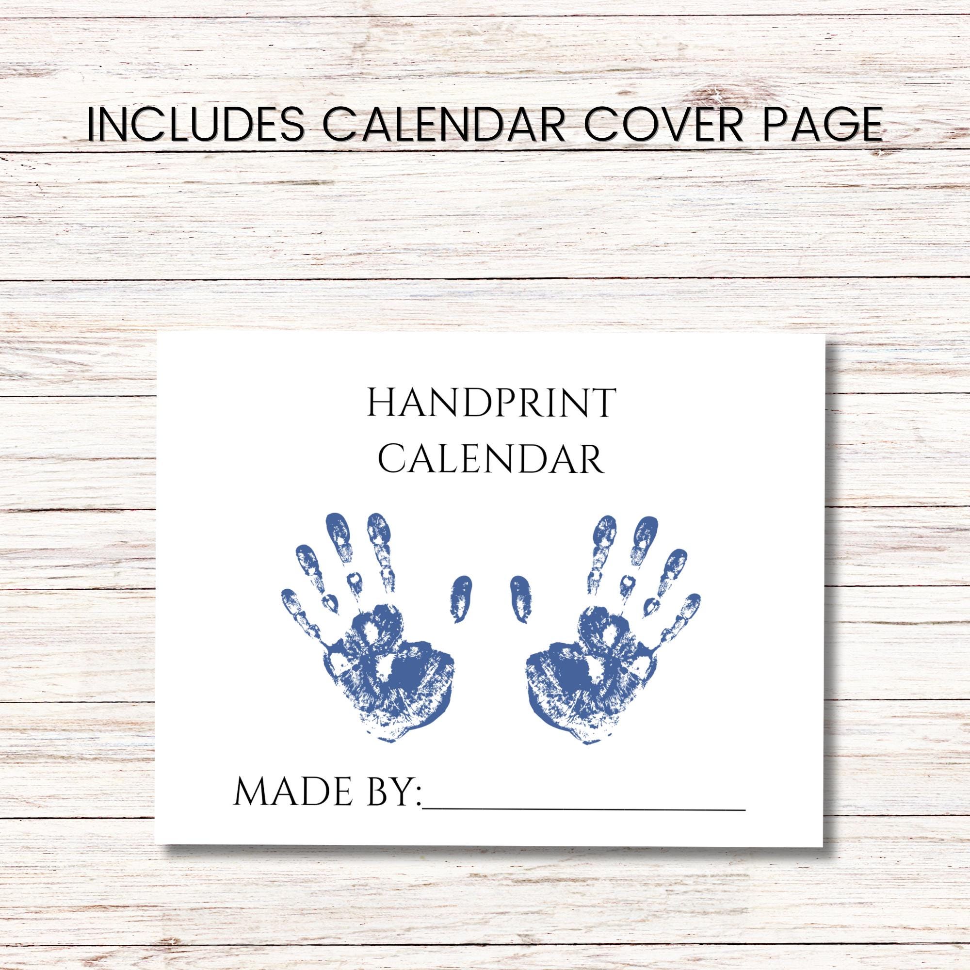 2025 Handprint Calendar, Monthly Handprint Art, Memory Keepsake, Kids ...