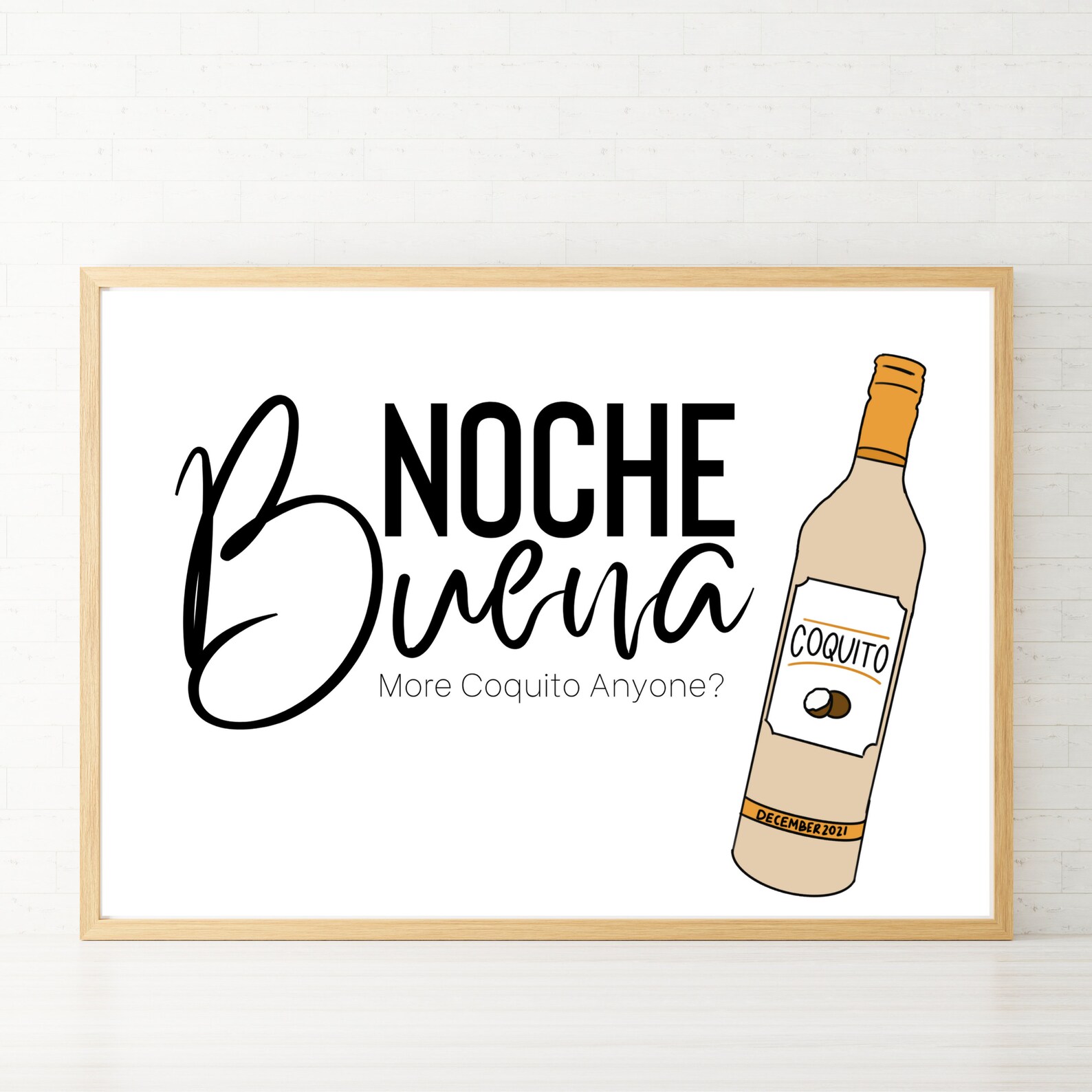 Christmas | Feliz Navidad | Noche Buena Party Sign | Open Bar Sign ...