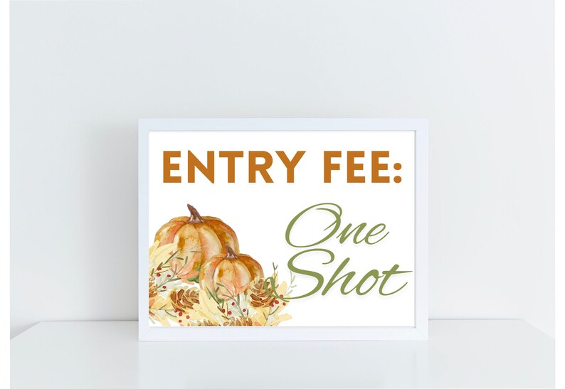 Thanksgiving Party Sign | Welcome Sign | Open Bar Sign | Entry Fee: One ...