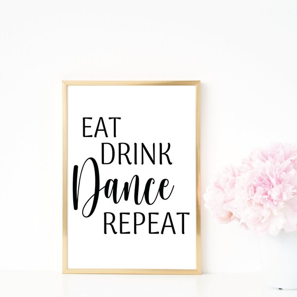 Eat Drink Dance - Etsy