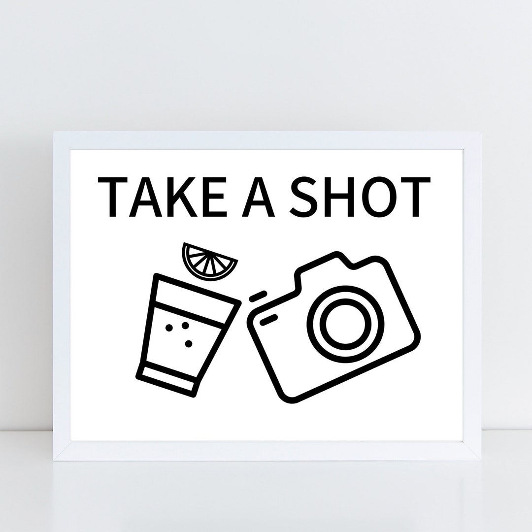 Welcome Party Sign | Open Bar Sign | Take A Shot - Etsy