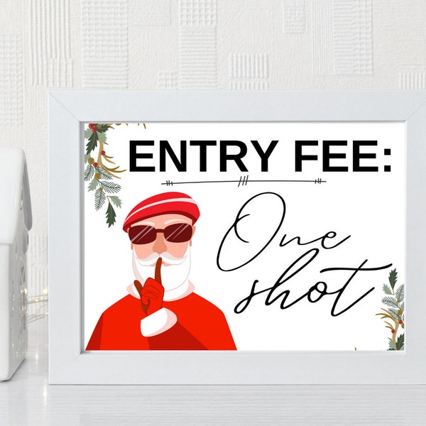 Shot Entry Fee Sign - Etsy
