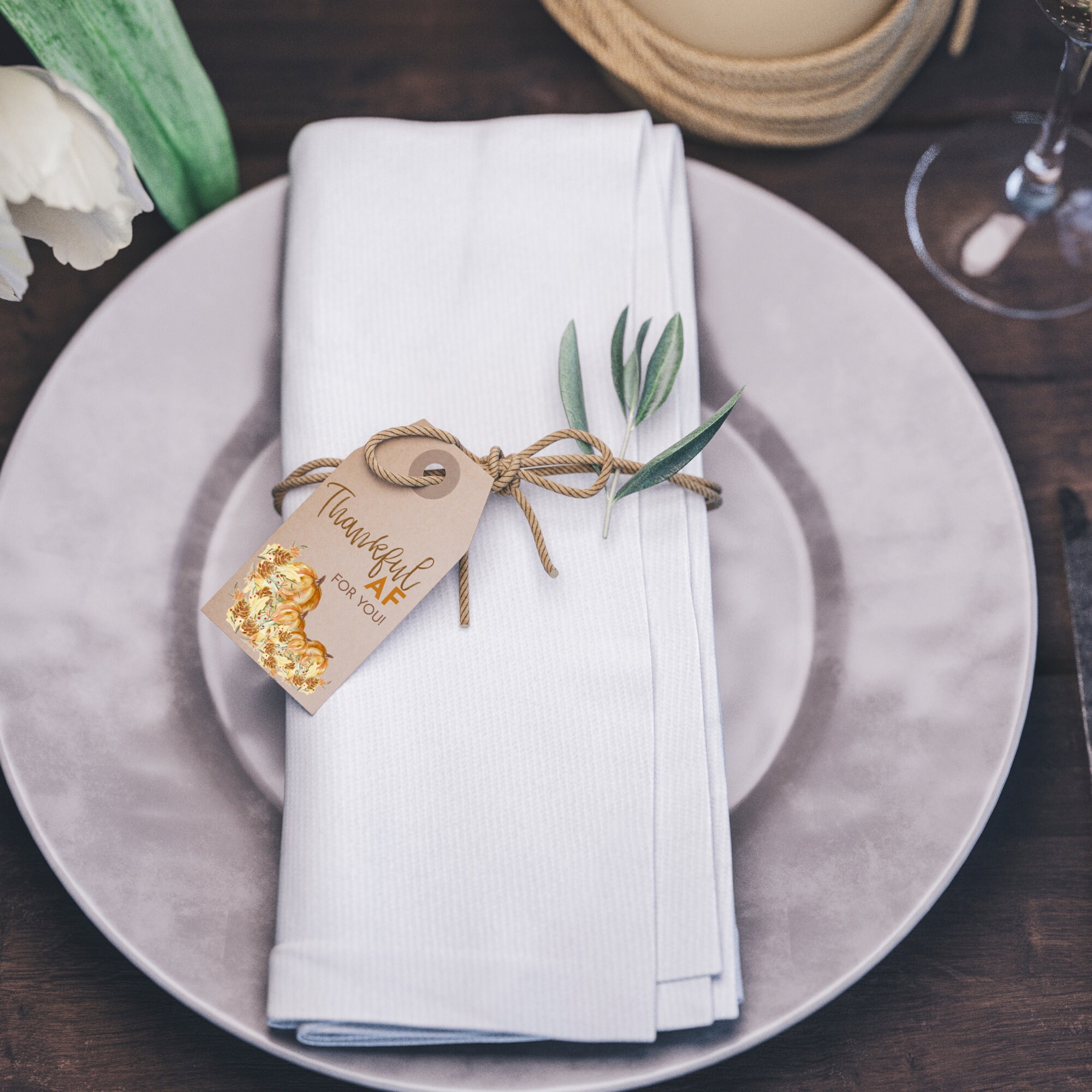 Thanksgiving Dinner Editable Decor Bundle | Thankful AF Friendsgiving ...