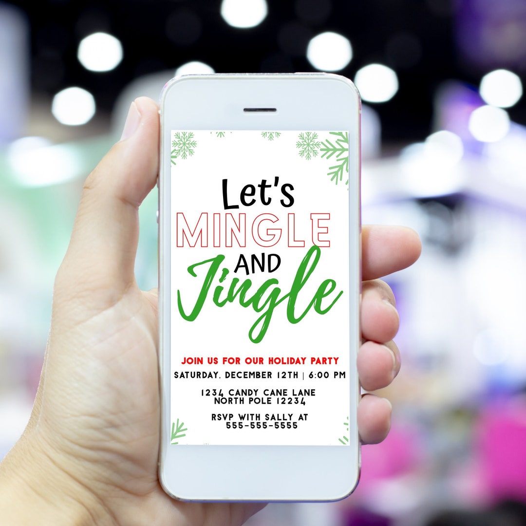 Mingle and Jingle Christmas E-vite: Adult Holiday Party (electronic ...