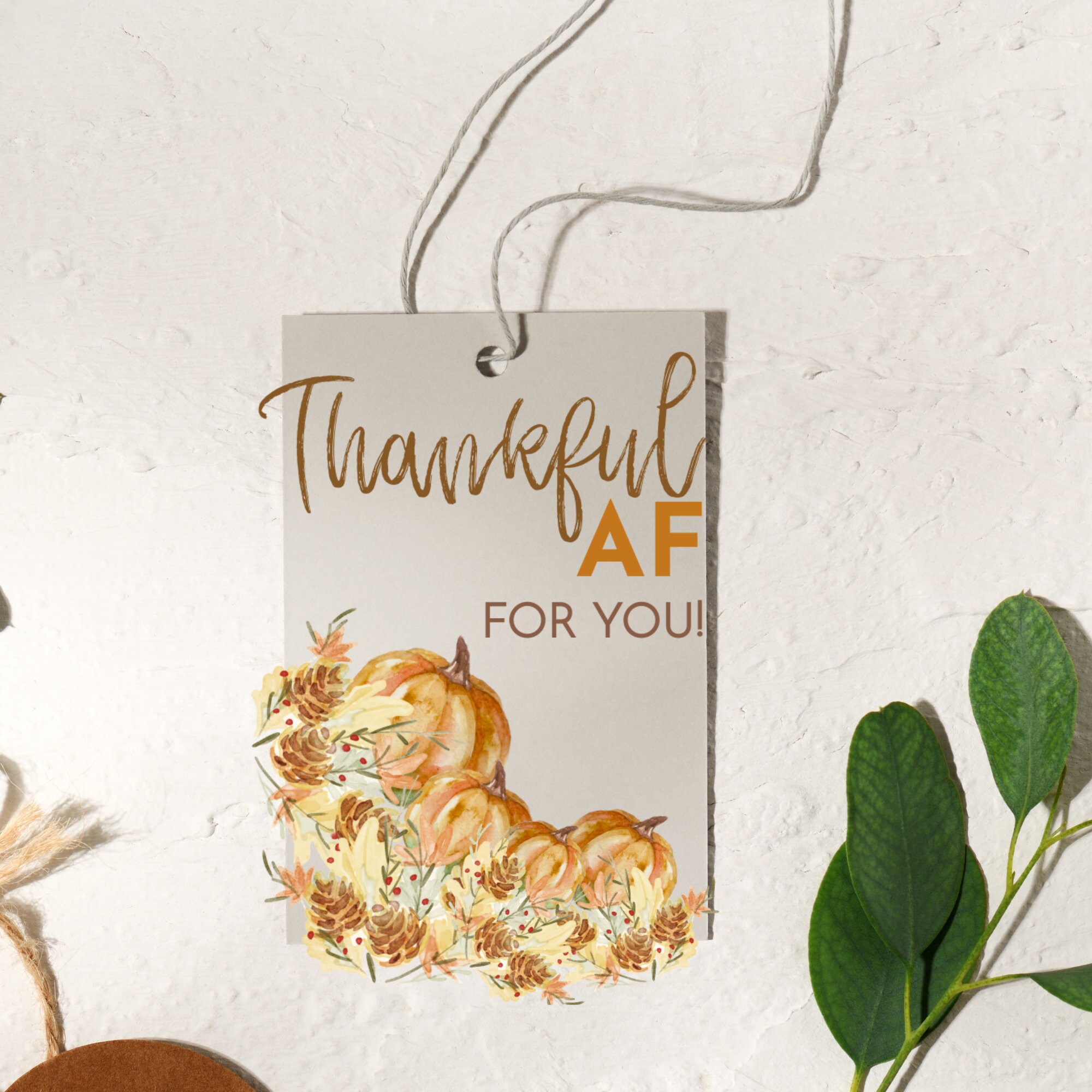 Thanksgiving Dinner Editable Decor Bundle | Thankful AF Friendsgiving ...