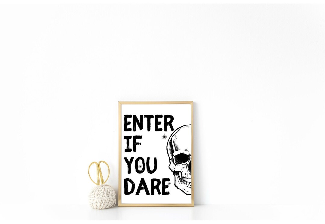 Spooky Halloween Party Sign | Entry Sign | Enter If You Dare - Etsy