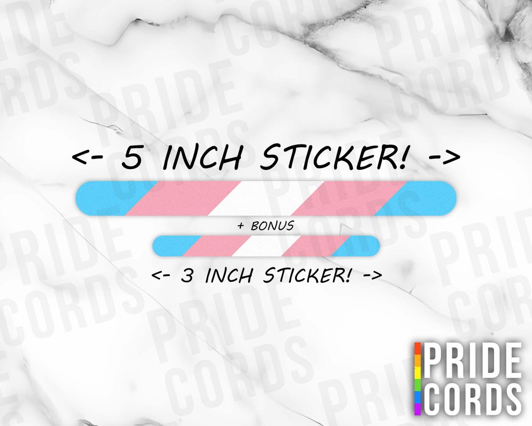 Trans Pride Stripes LGBT Vinyl Sticker - Water Bottle Laptop Decal - Etsy