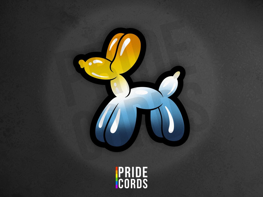 Aroace Pride Balloon Dog - LGBT - 3 Inch Vinyl Sticker - Etsy