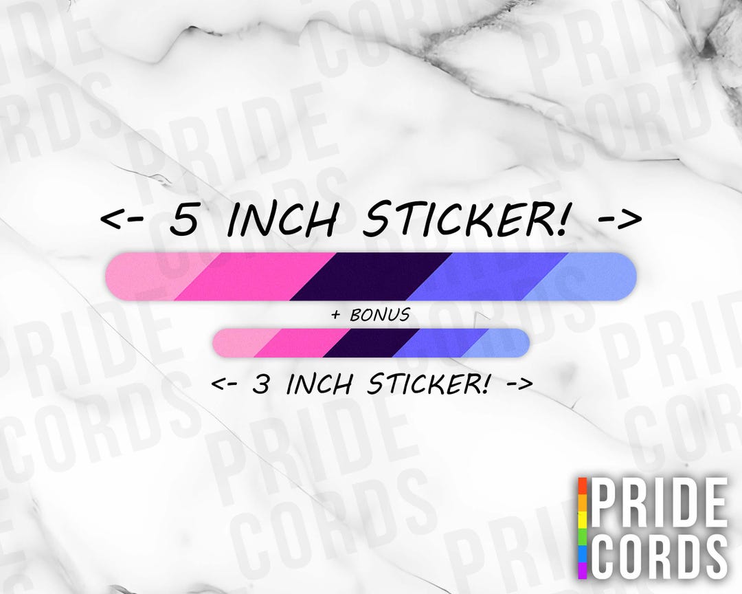 Omnisexual Pride Stripes LGBT Vinyl Sticker - Water Bottle Laptop Decal ...