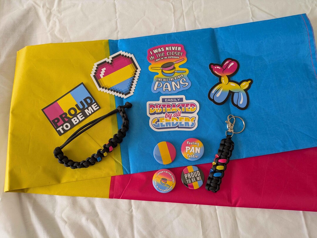 Ultimate Pansexual Pride Pack - Pan Flag Bracelet Stickers Keychain ...