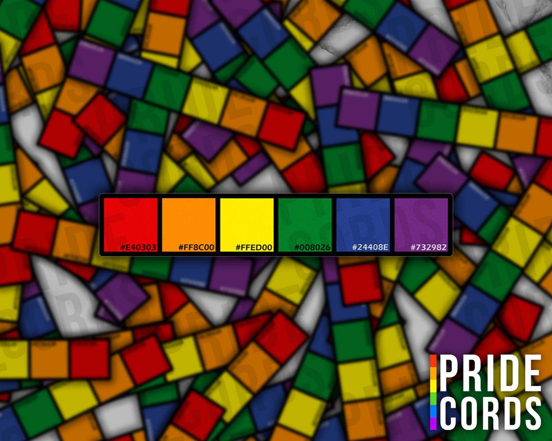 Rainbow Flag Color Swatch LGBT Vinyl Sticker - Water Bottle Laptop ...