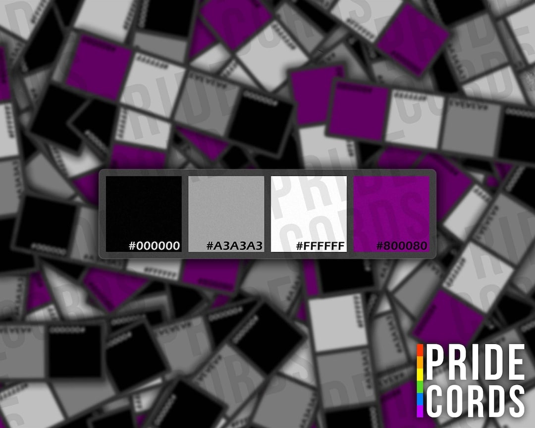 Asexual Flag Color Swatch Sticker LGBT Vinyl Sticker - Water Bottle ...