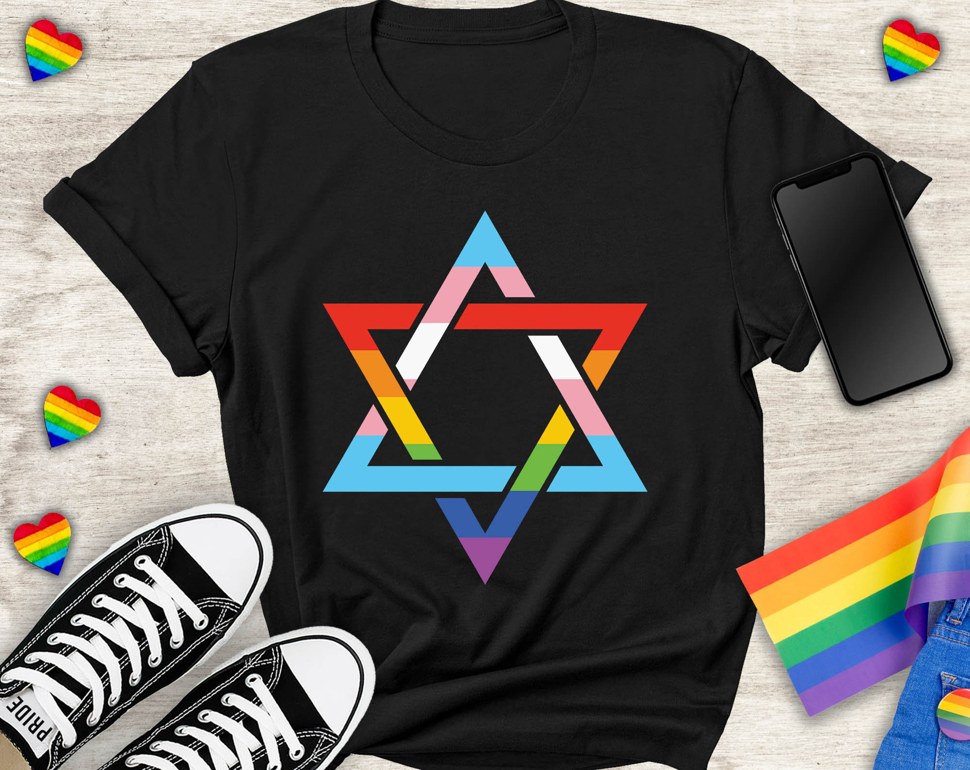 Rainbow Jewish Star