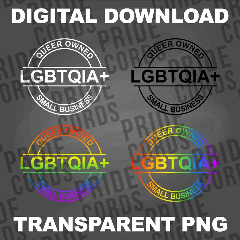 LGBTQIA Small Business Logo PNG - Digital Download - Etsy