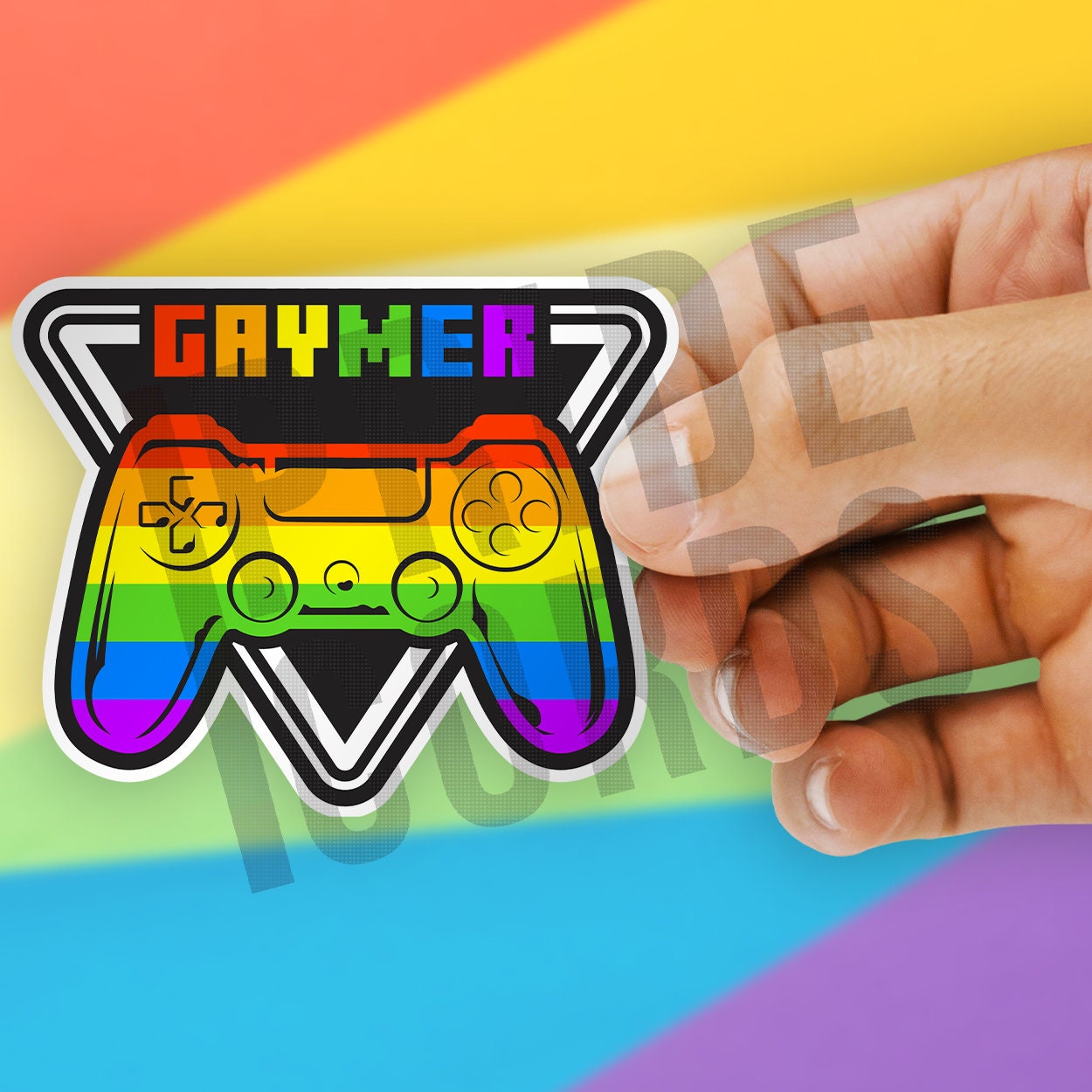 Gaymer Lgbt Pride Vinyl Sticker Rainbow Gay Lesbian Lgbtq Etsy