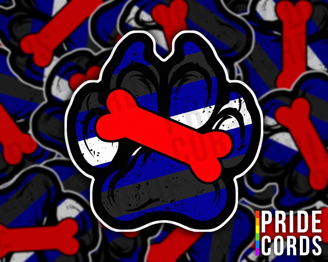 Puppy Paw Print - LGBT Vinyl Sticker - LGBTQ Water Bottle Laptop Decal ...