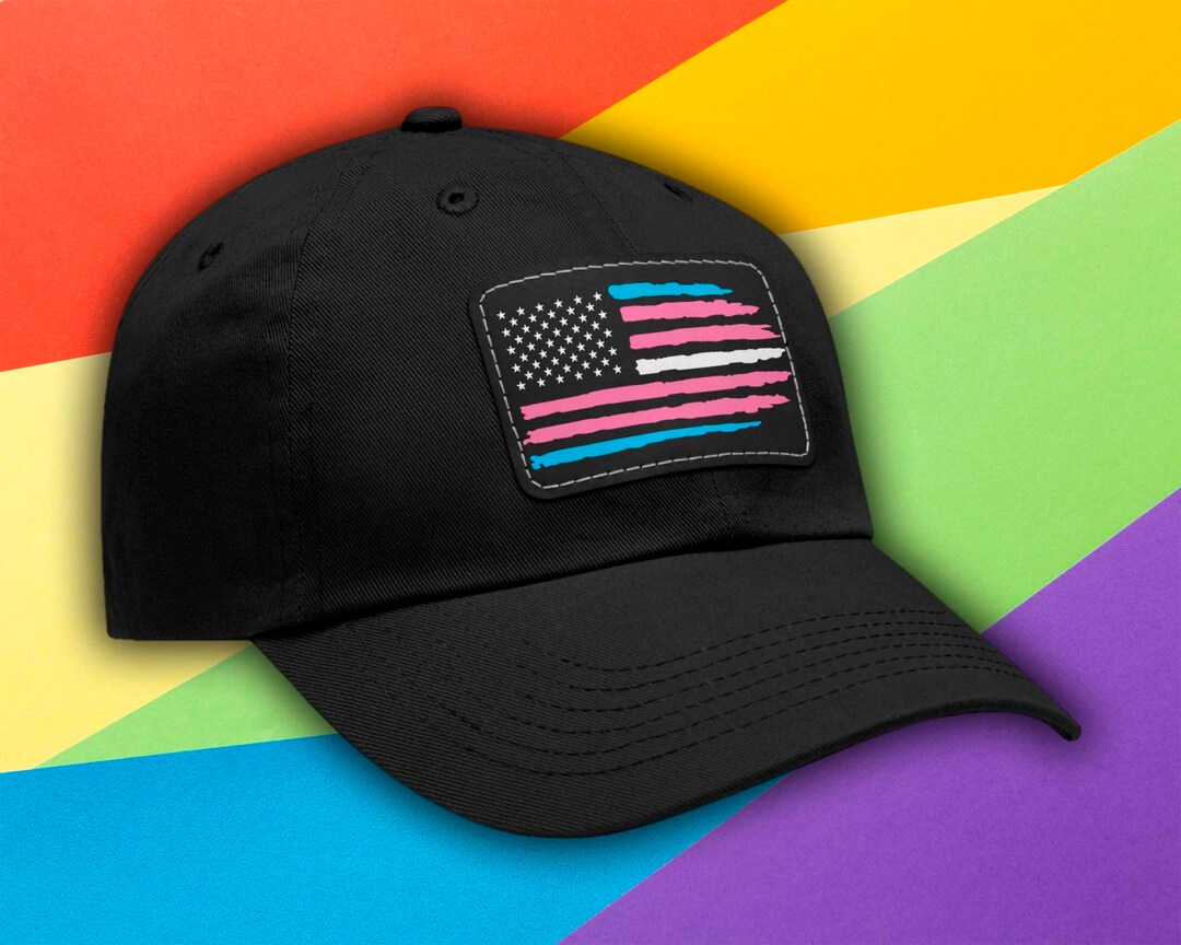 Transgender American Flag Patch Cap Trans LGBT Pride Gift - Etsy