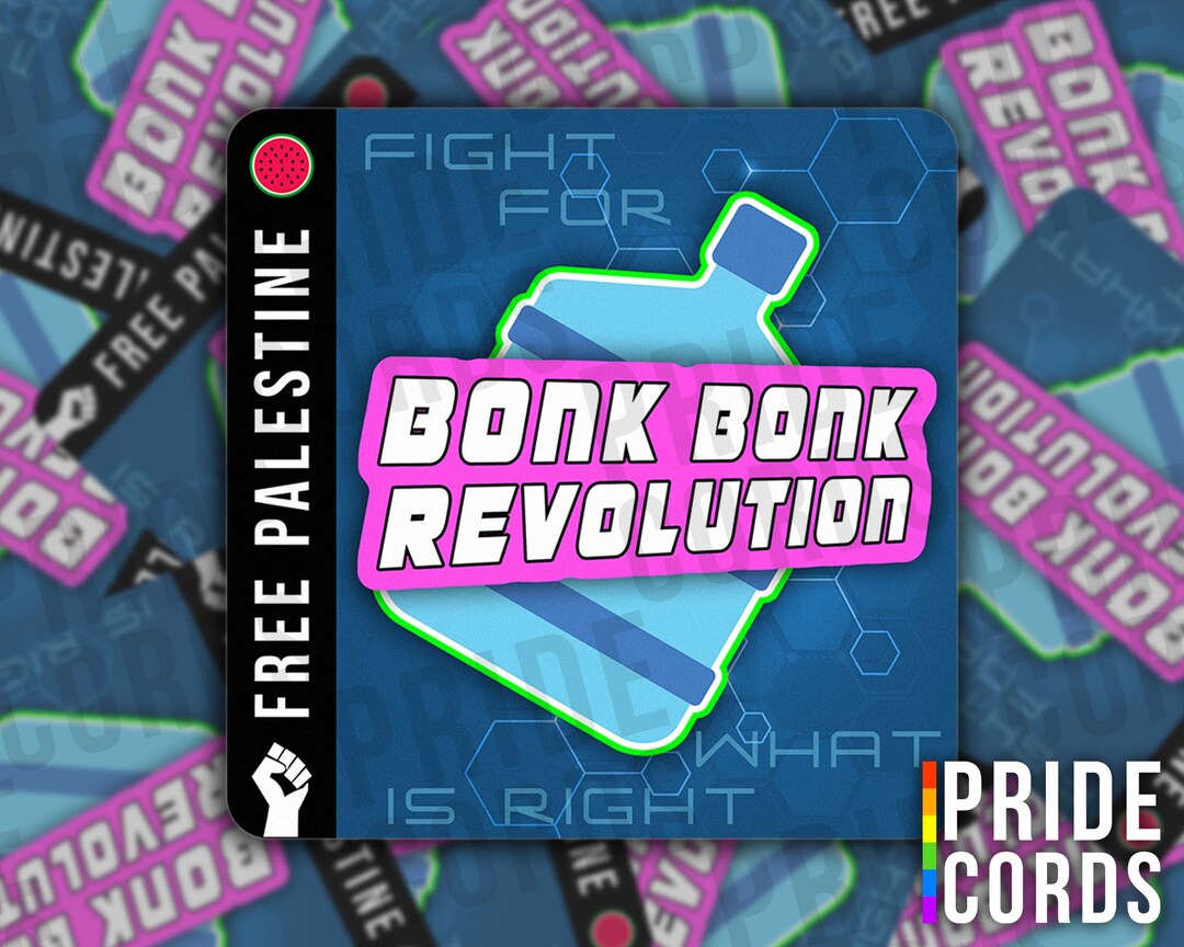 Bonk Bonk Revolution Water Jug Resist Fist Protest Vinyl Sticker Water ...