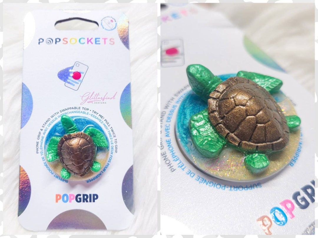 Sea Turtle Popsocket Cute Phone Grip, 3D Popsocket Custom Turtle Gifts ...