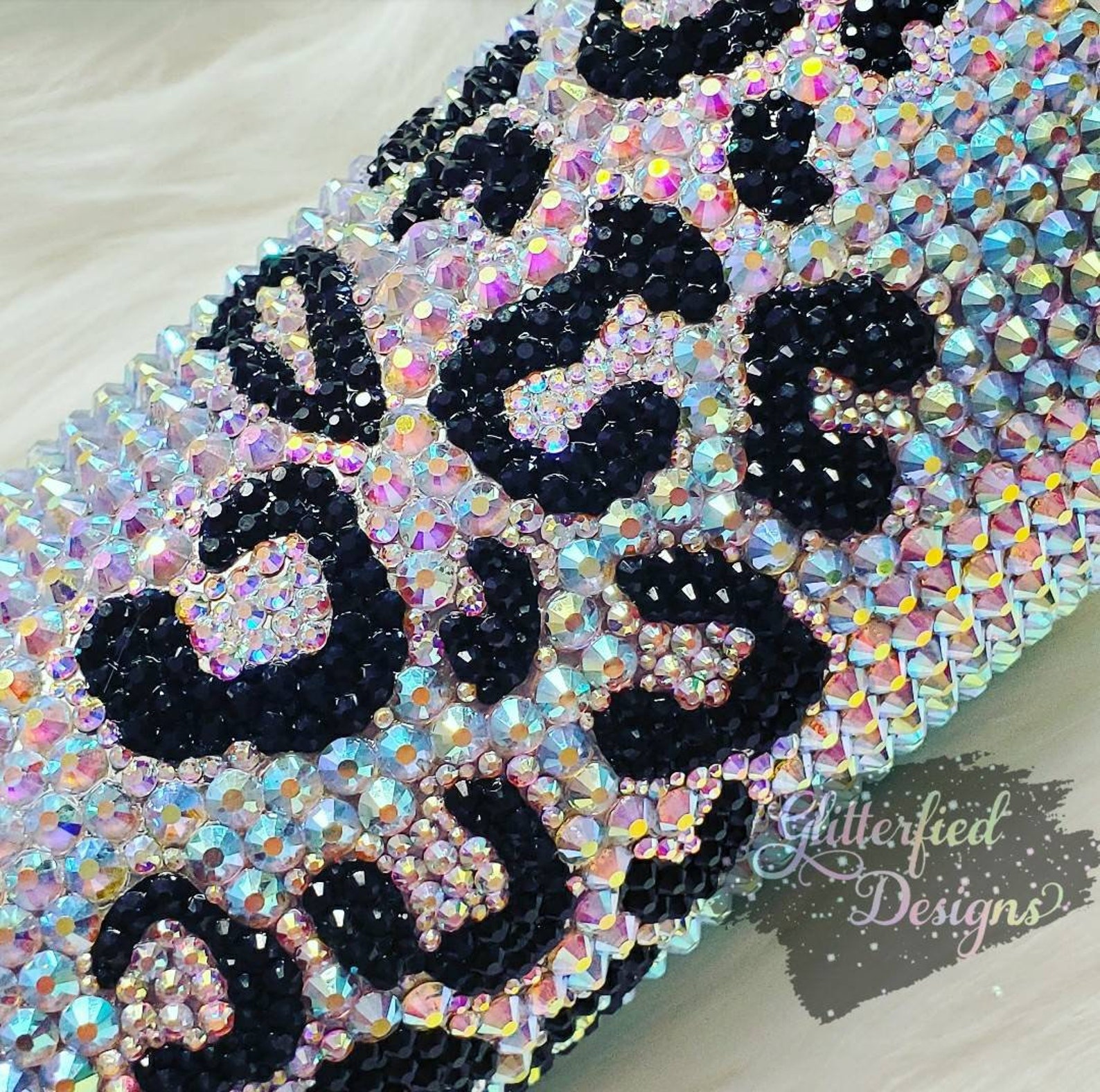 Personalized Crystal Rhinestone Leopard Tumbler Cheetah Print - Etsy