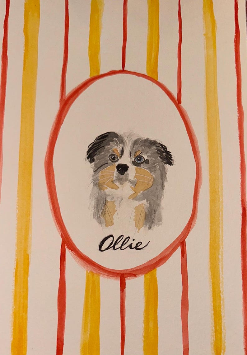 Custom Watercolor Pet Portrait - Etsy