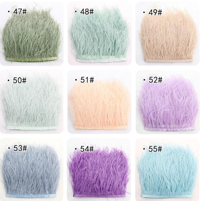 55 Colors Hot Pink Ostrich Feather Trim 4-5inch Wide Ostrich - Etsy