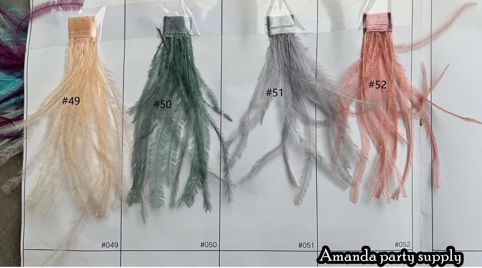 52 Colors 6 Ply Black Ostrich Feather Boa for Wedding Party Supply ...