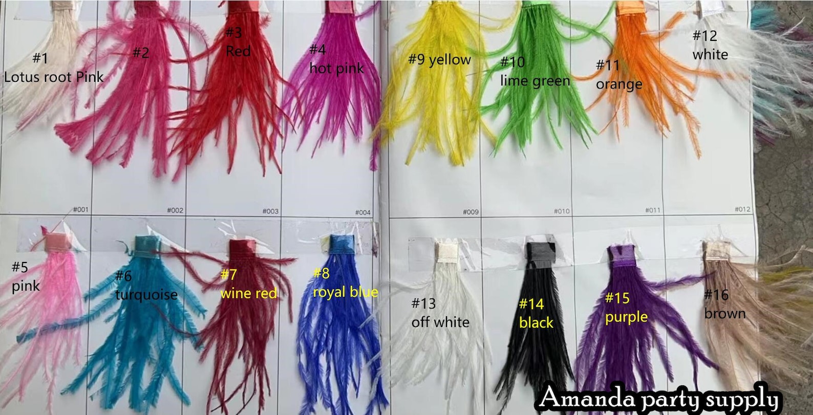 52 Colors Royal Blue Ostrich Feather Boa 13 Ply for Wedding Party ...