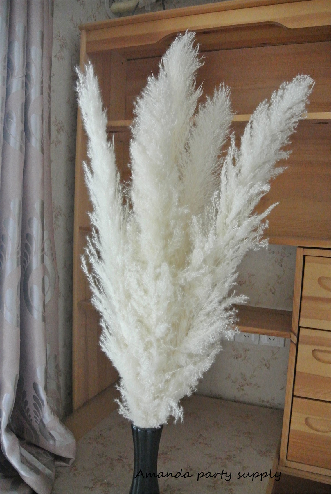 12 Pcs Natural Color Pampas Grass 34inchdried Pampas - Etsy