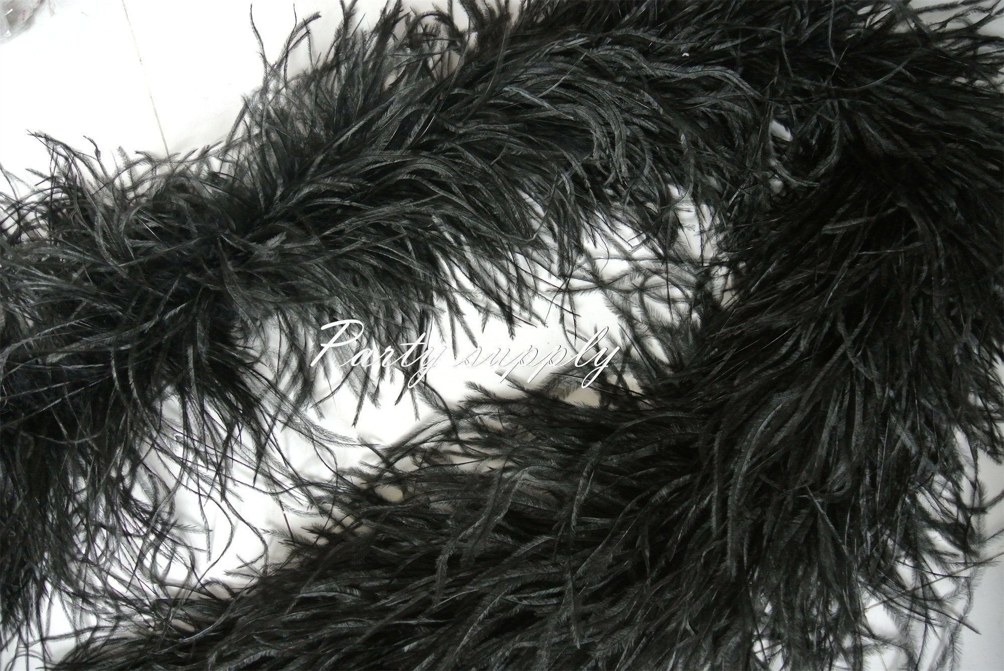30 Colors Black Ostrich Feather Boa 8 Ply for Wedding Party Supply ...
