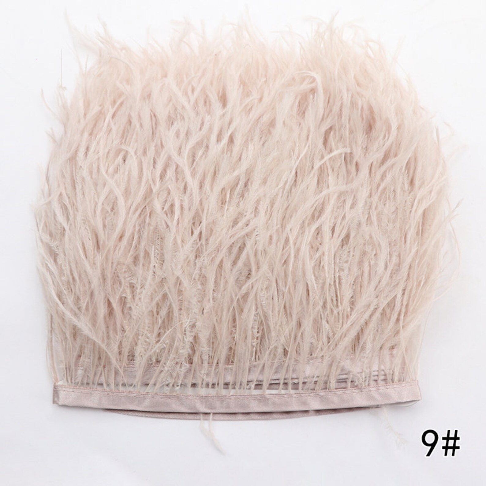 55 Colors Light Blush Ostrich Feather Trim 4-5inch Wide Ostrich Feather ...