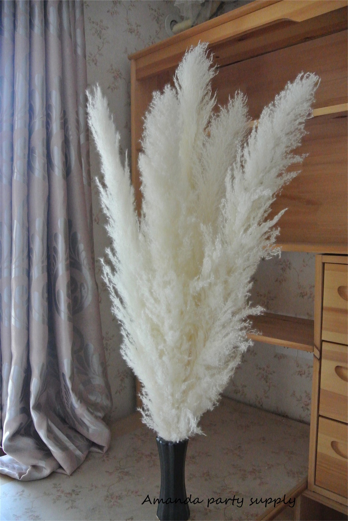 12 Pcs Natural Color Pampas Grass 34inchdried Pampas - Etsy