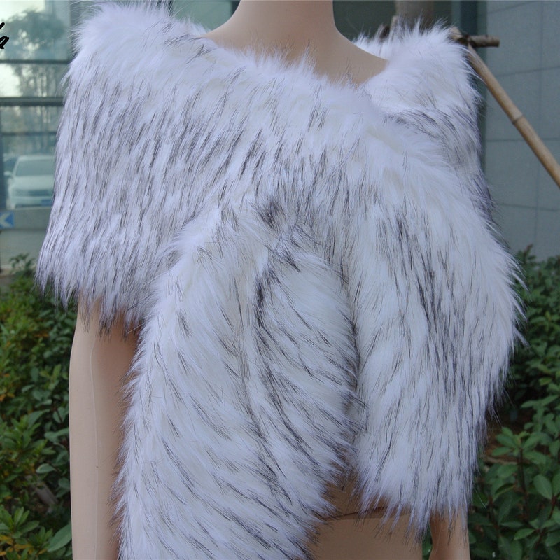 White Fur Shawl - Etsy