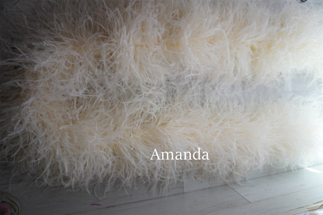 52 Colors Ivory Cream Ostrich Feather Boa 18 Ply for Wedding Party ...