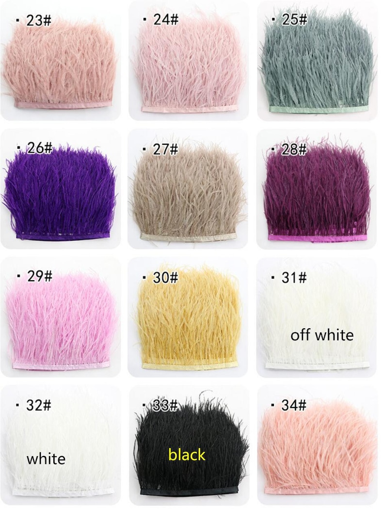 55 Colors Light Blush Ostrich Feather Trim 4-5inch Wide - Etsy