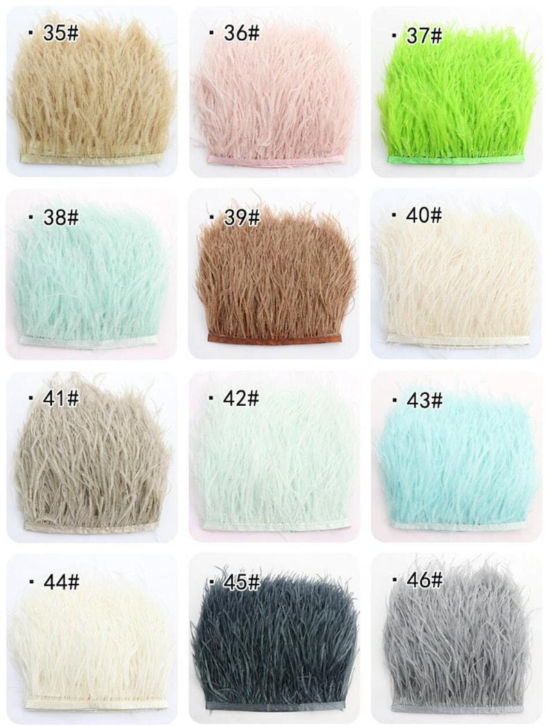 55 Colors Light Blush Ostrich Feather Trim 4-5inch Wide - Etsy