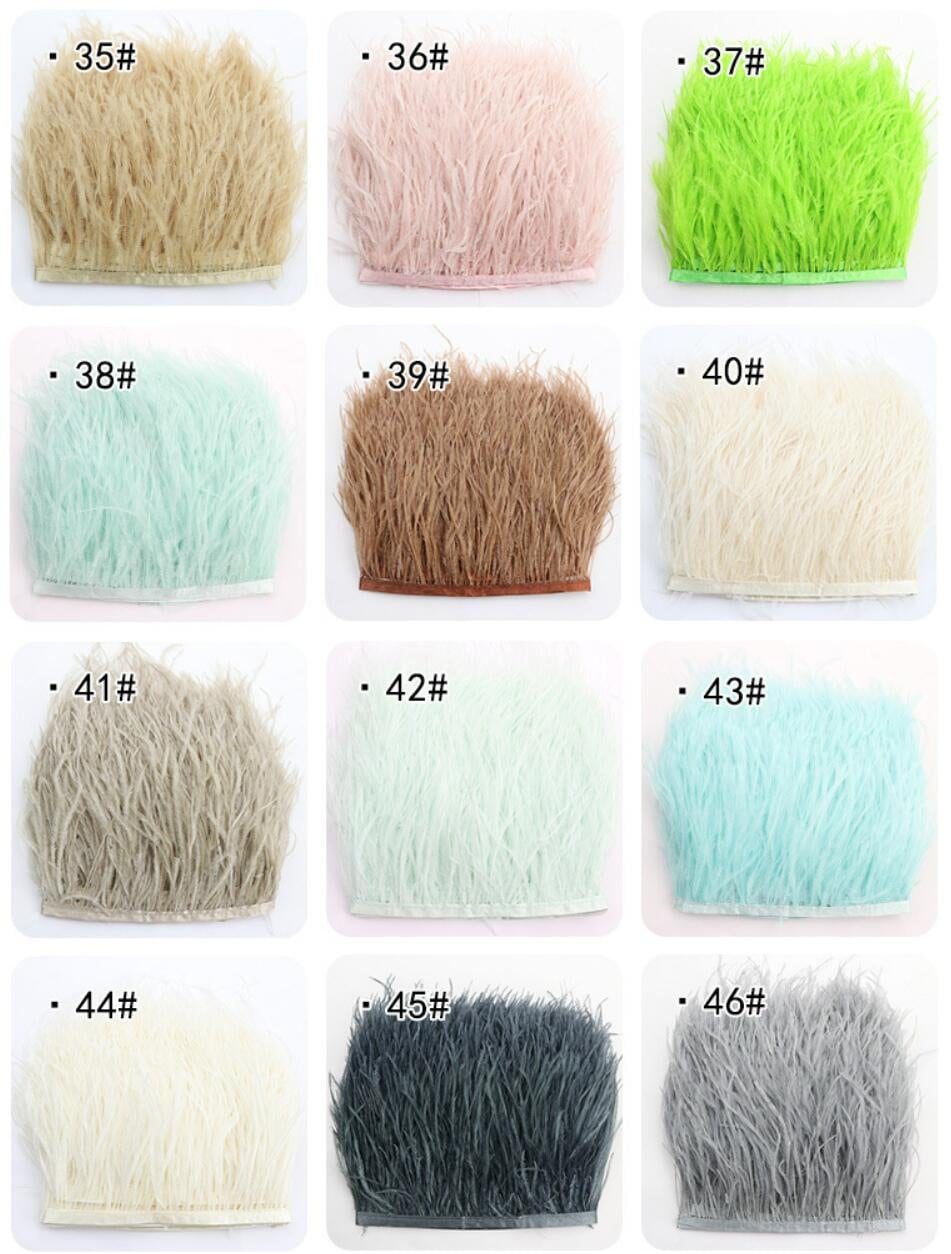 55 Colors Hot Pink Ostrich Feather Trim 4-5inch Wide Ostrich Feather ...