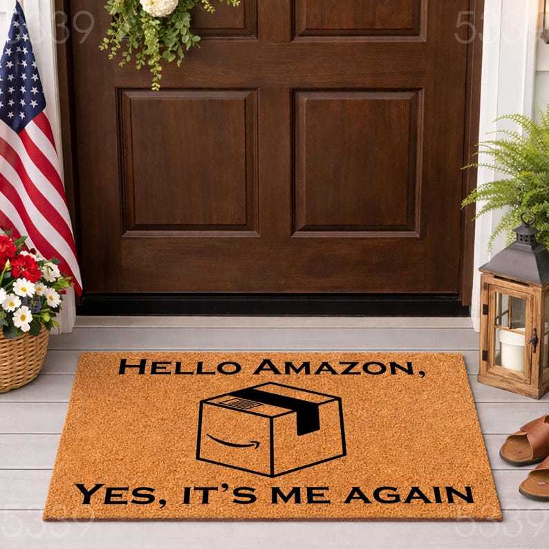 Hello Amazon Yes, It's Me Again Doormat, Door Mat, Funny Doormat ...