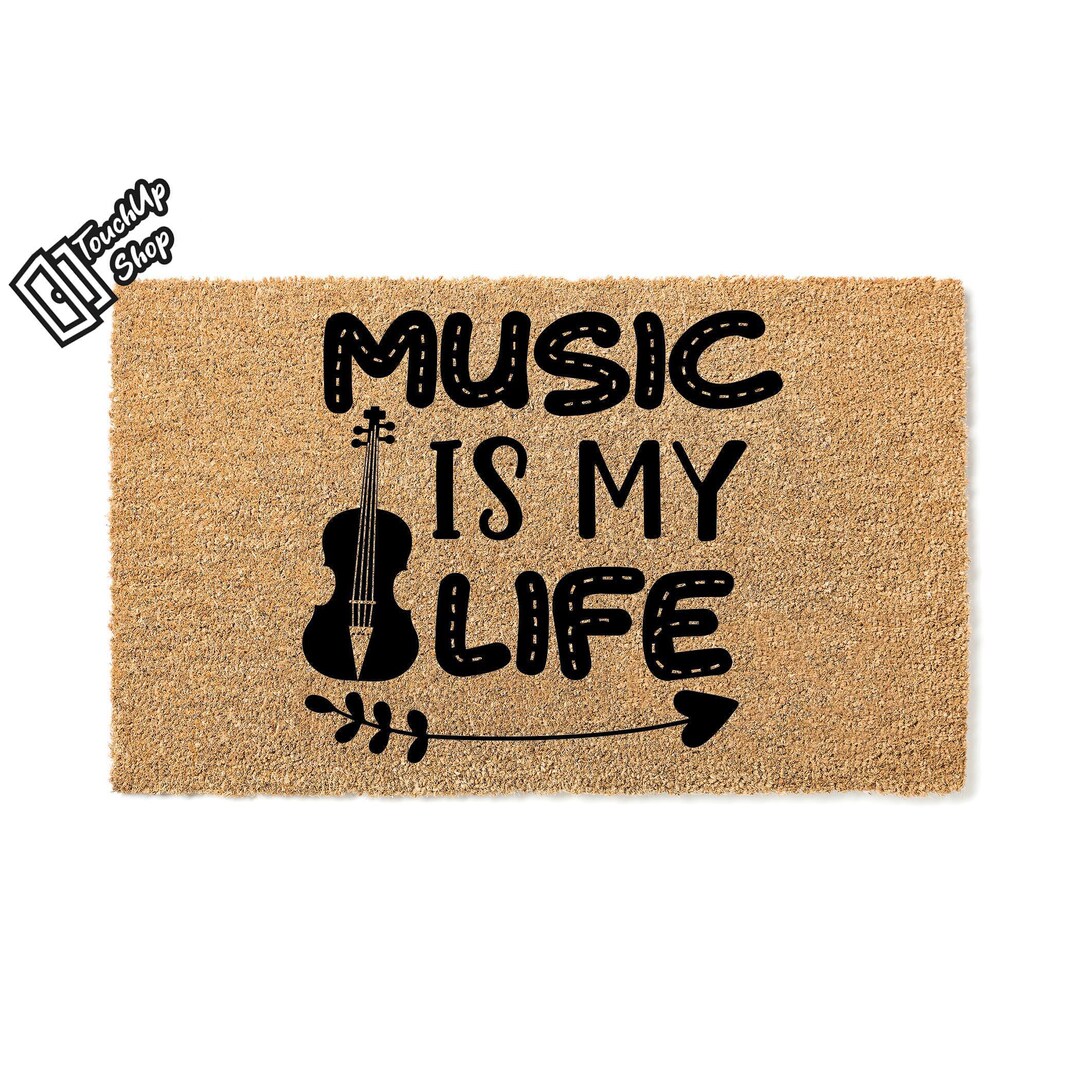Welcome Mat: Music Inspired Design Durable Outdoor Rug 7646** - Etsy