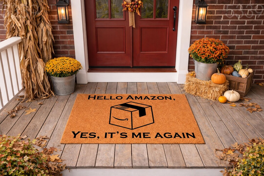 Hello Amazon Yes, It's Me Again Doormat, Door Mat, Funny Doormat ...