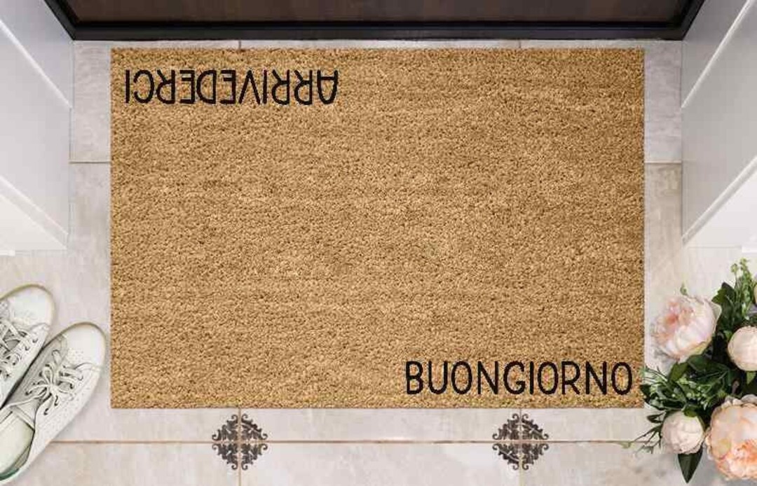 Buongiorno, Arrivederci Welcome Doormat Custom Doormat Outside Doormat ...